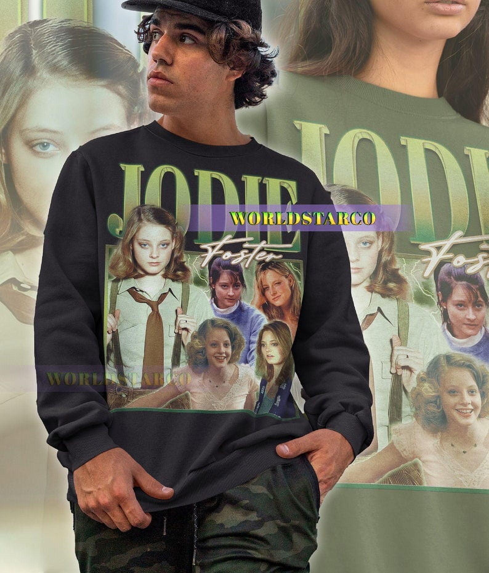 JODIE FOSTER Sweatshirt, Jodie Foster Homage Sweatshirtter, Jodie ...