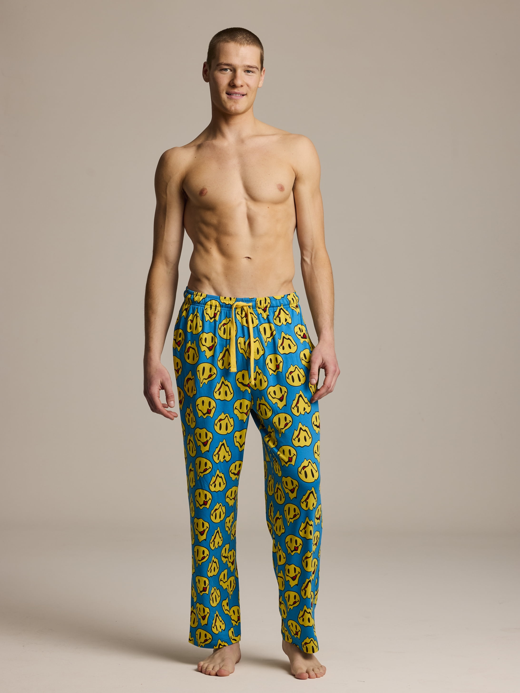 Joe Boxer Men's Drip Smiley Print Lounge Sleep Pants, Sizes S-XL, Cozy ...