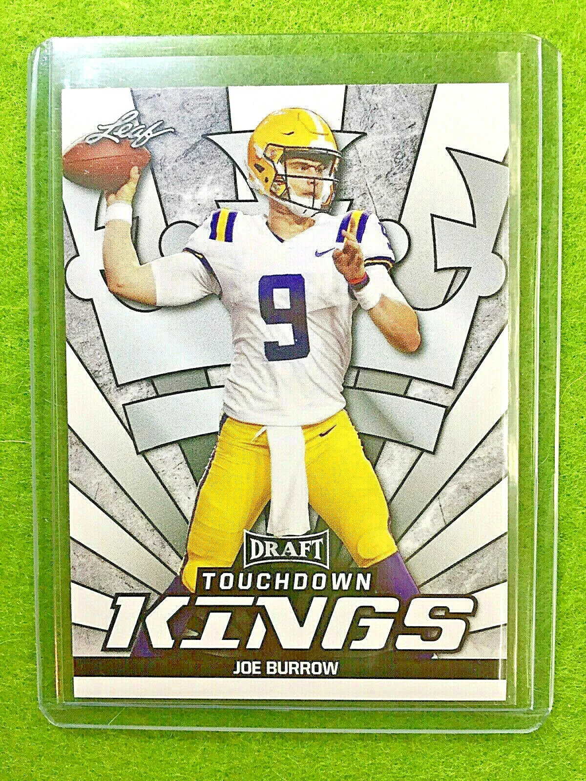 JOE BURROW RC ROOKIE CARD LSU 2020 Leaf Football TOUCHDOWN KINGS INSERT ...