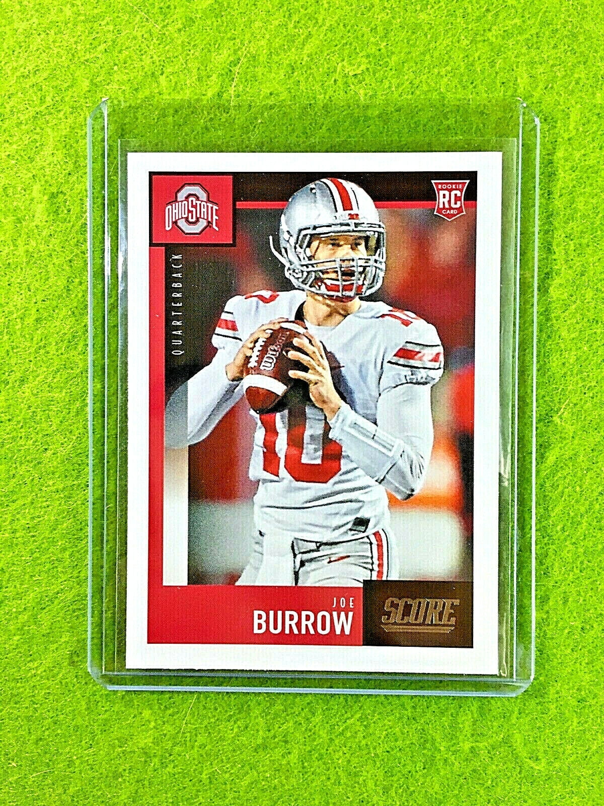 JOE BURROW ROOKIE CARD JERSEY #10 OHIO STATE RC LSU 2020 Panini Score ...