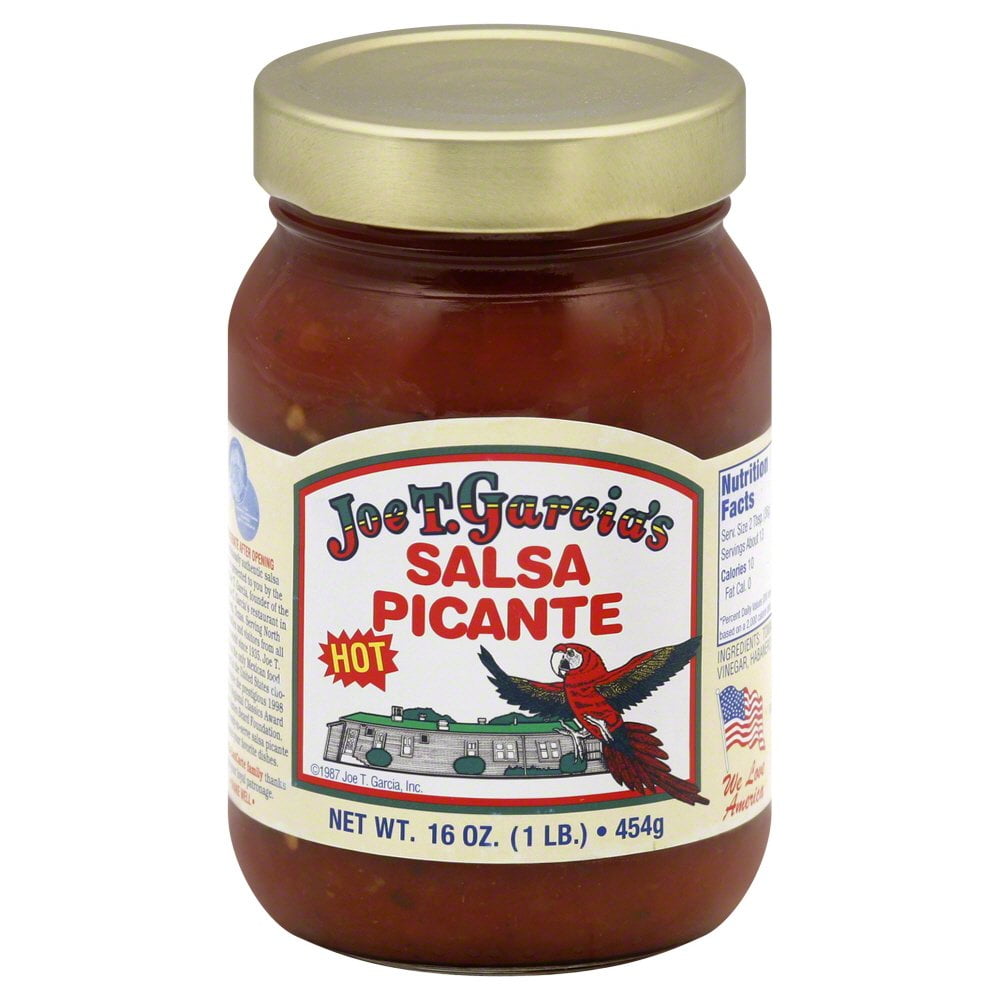 Joe T Garcia's Authentic Texas Hot Picante Salsa - 16oz, Pack of 12 ...