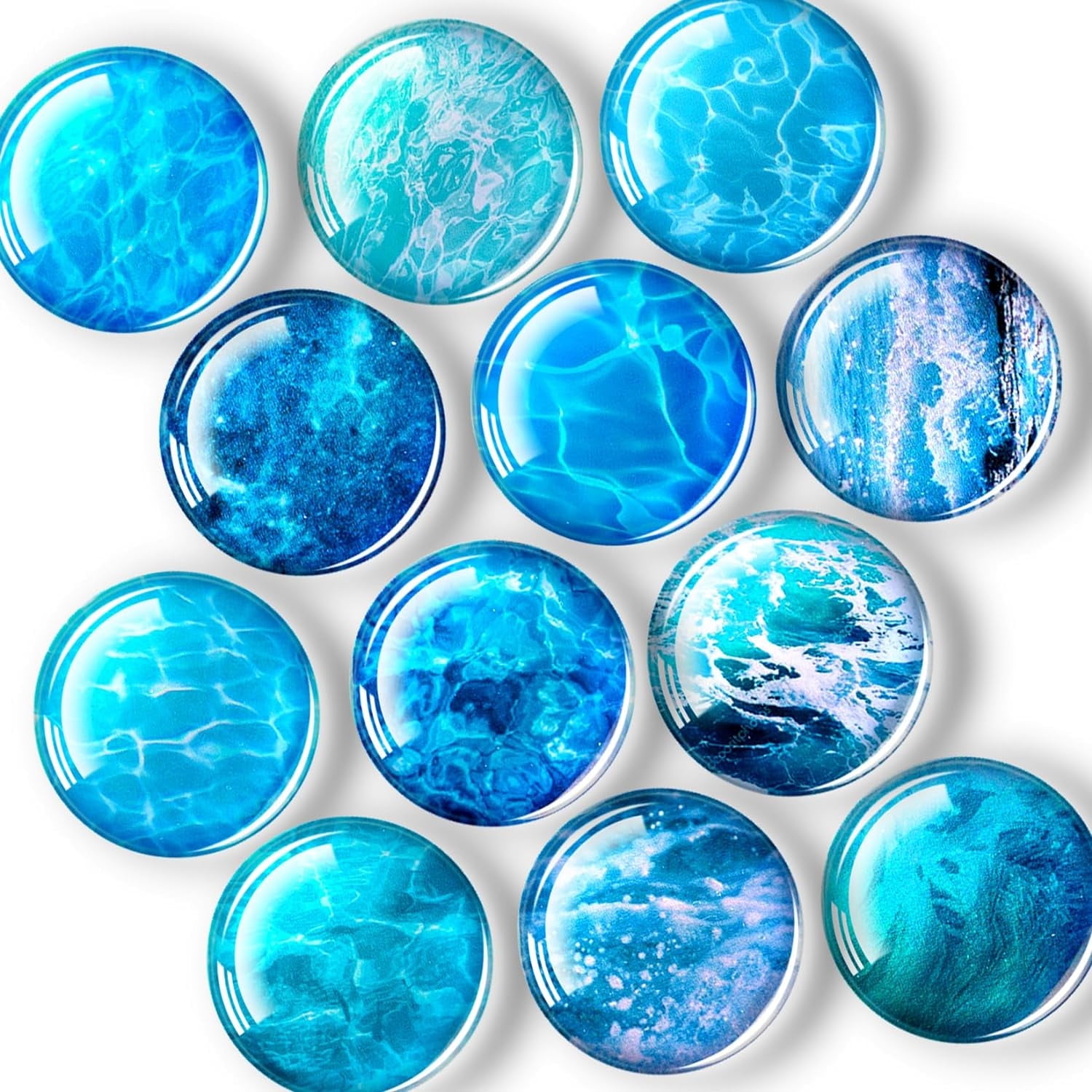 JOELY 12 Pcs Glass Fridge Magnets Sticker, Cute Refrigerator Magnet ...