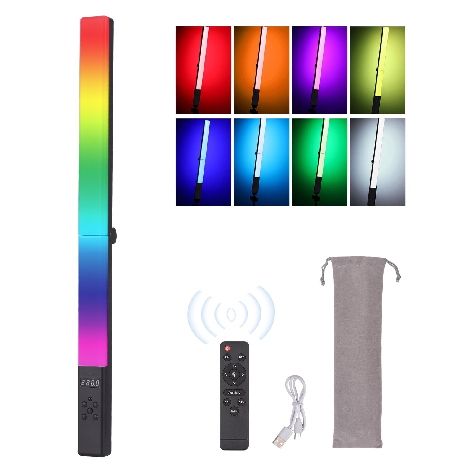 JOELY 20W RGB Led Tube Lights Foldable Light Stick Handle LED Light ...