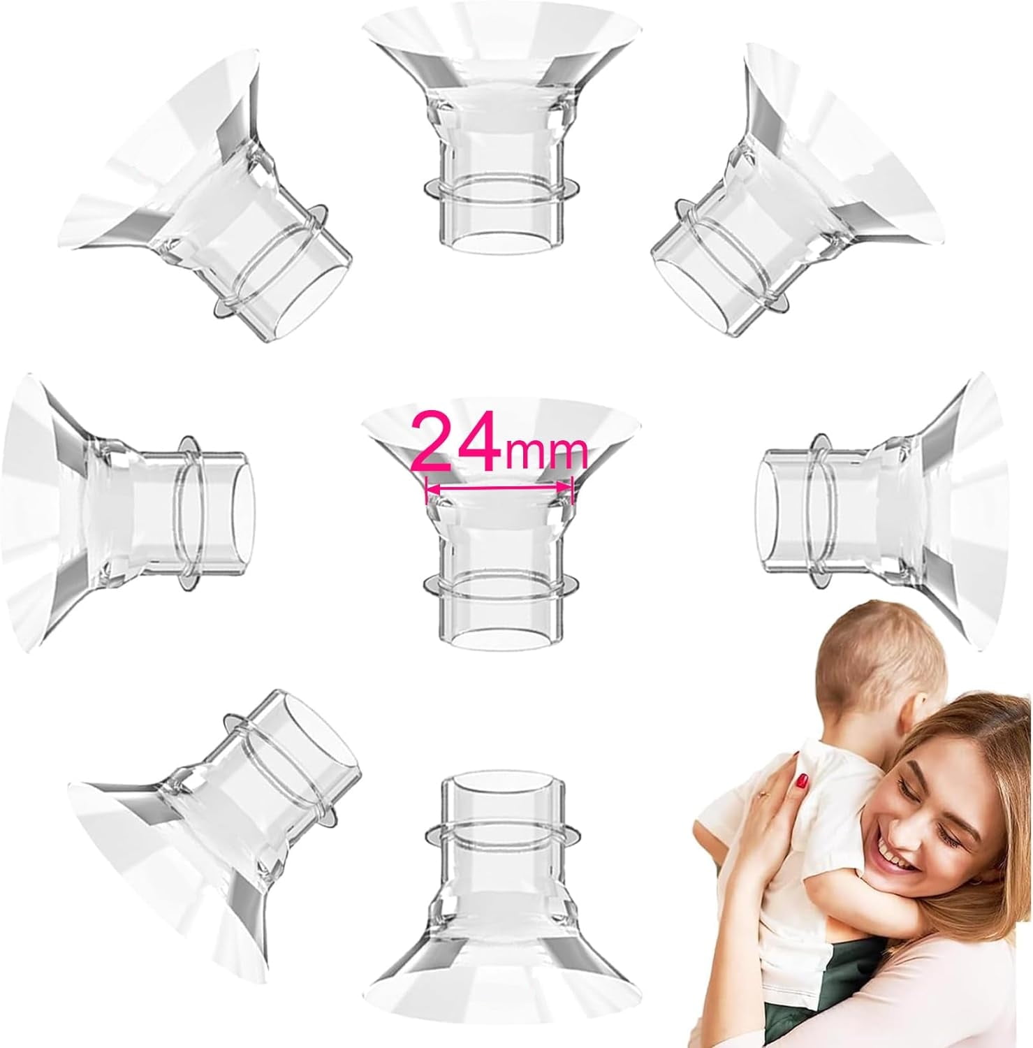 JOELY 8PCS Flange Insert, Shield of Breast Pumps, Breast Pump ...