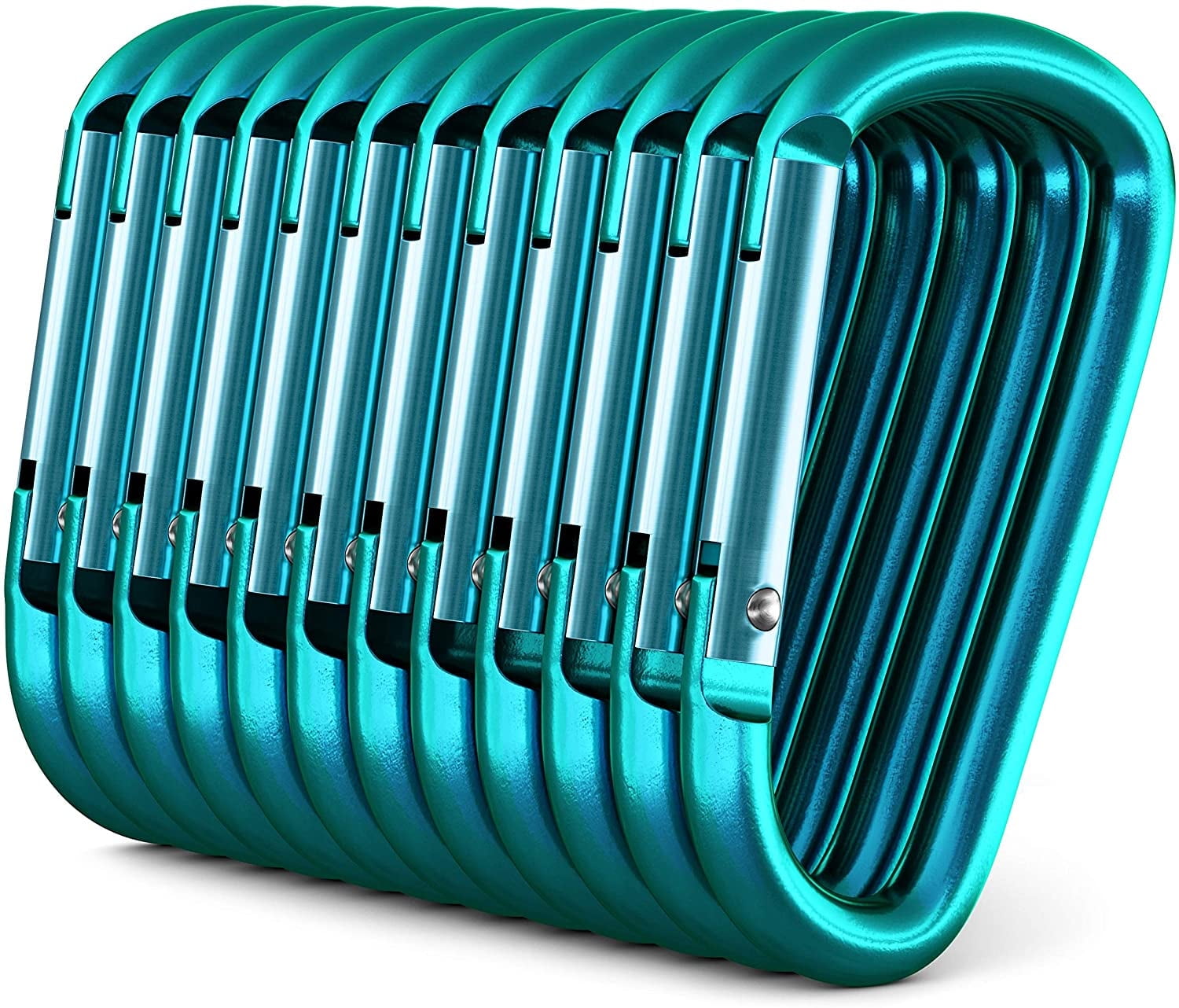 JOELY Carabiner 12 Pack - 3" Aluminum Carabiner D Shape Buckle Pack ...