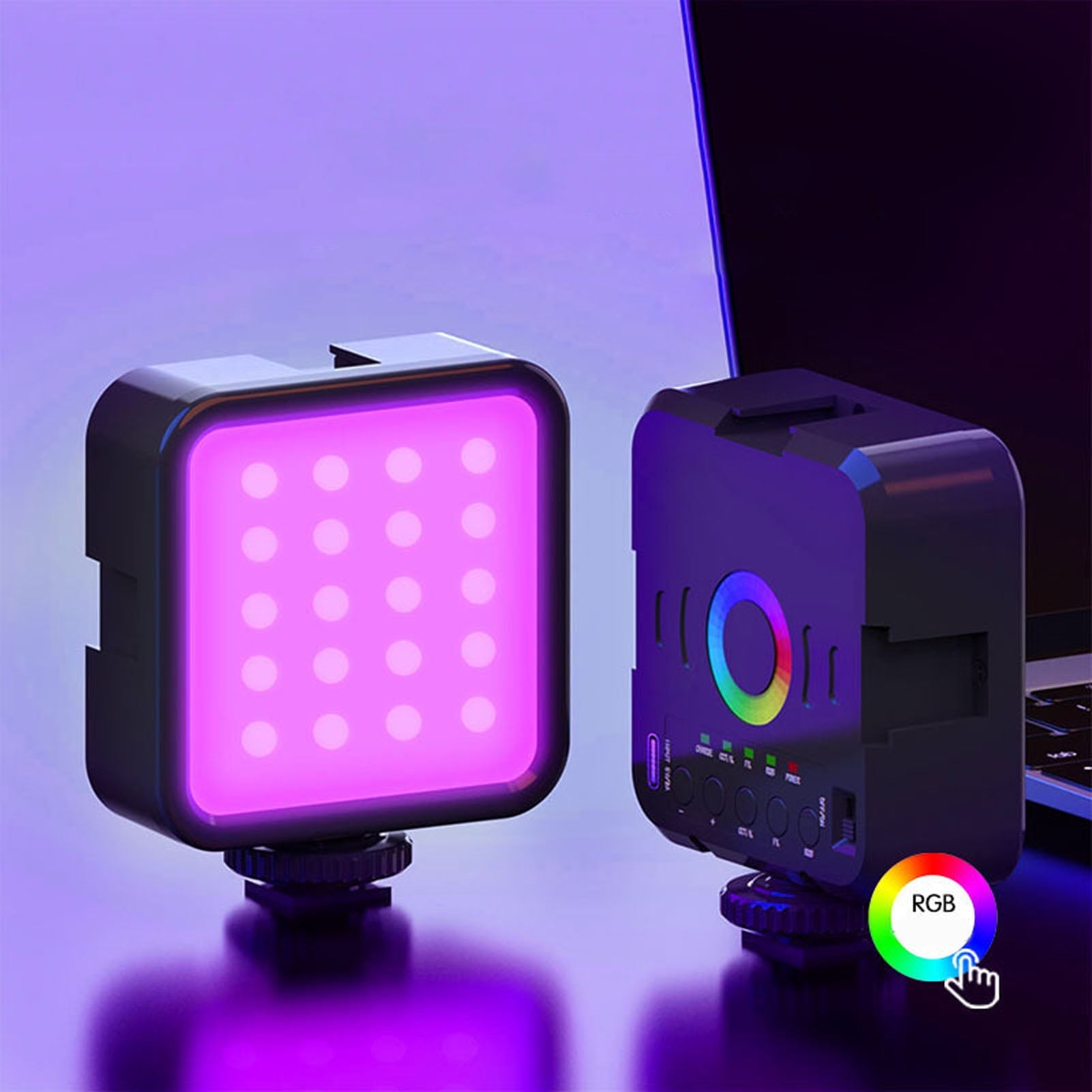 JOELY Fill Light Portable RGB Full Color 30009000K Dimmable 70 Beads 7W ...