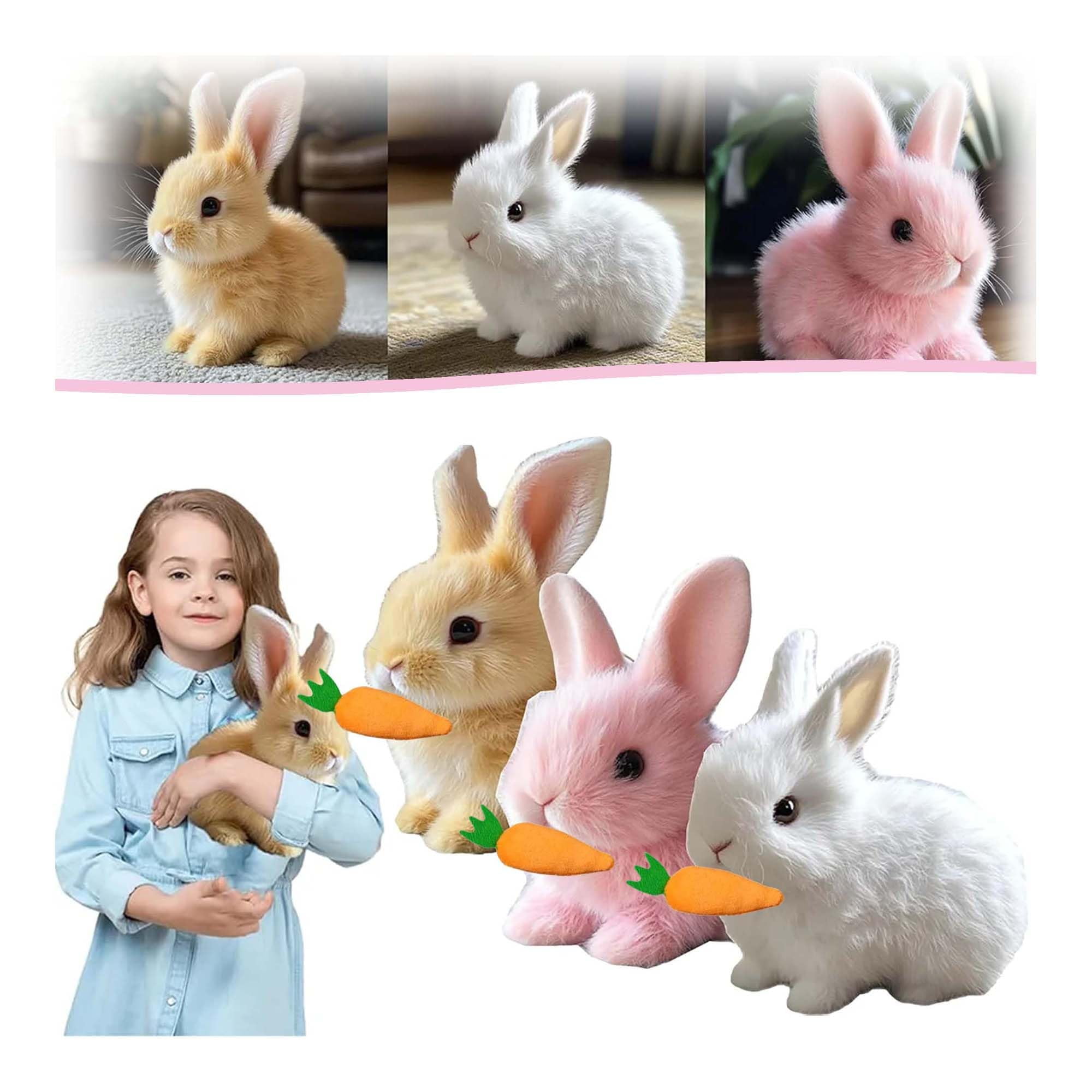JOELY My Realistic Bunny Toy, Bunny Realistic Bunny, Perfect Impersonator of Bunny Kind ...