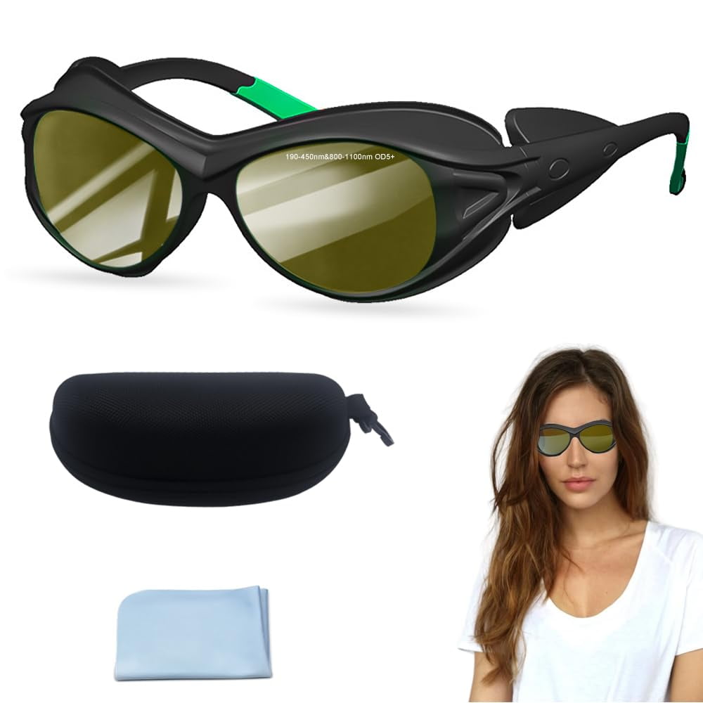 JOELY Red Light Therapy Glasses, Eyes Protection Tanning Goggles for Laser Safety, 190nm-450&560 ...