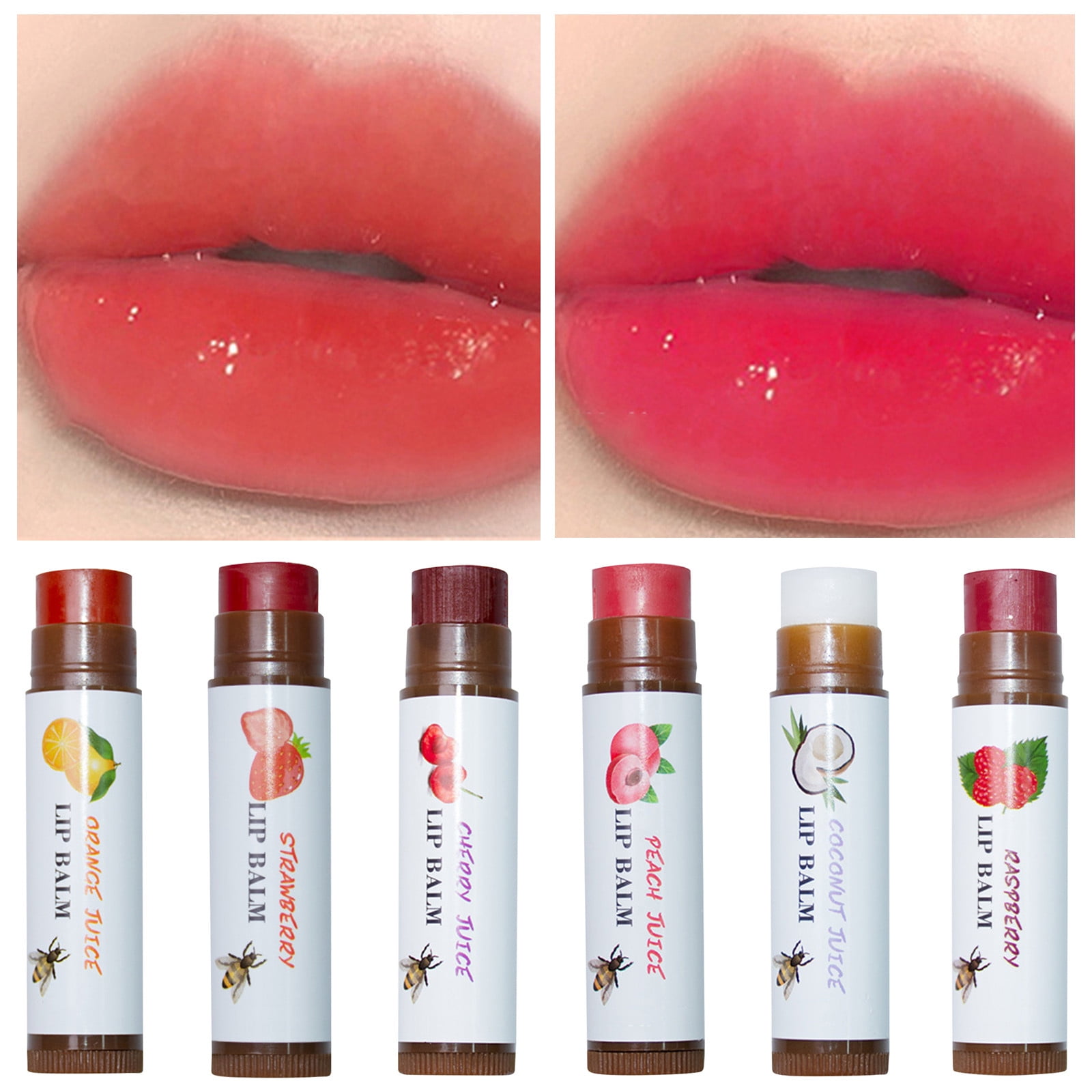 JOFOW Lip ButtersFruity Lip Balm Lip Butter Couples Male Female ...