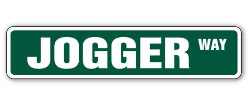 JOGGER Street Sign Childrens Name Room Sign | Indoor/Outdoor | 30" Wide ...