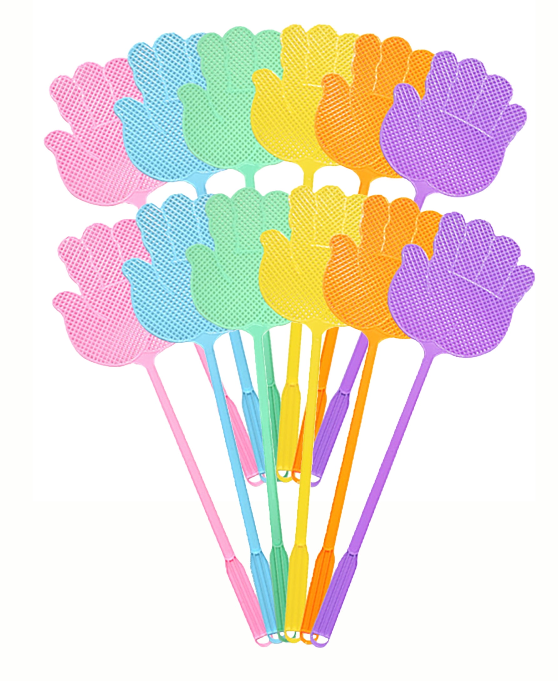 JOGZMZ 12Pcs Palm Fly Swatter Plastic Fly Swatter to Enlarge Mosquito ...