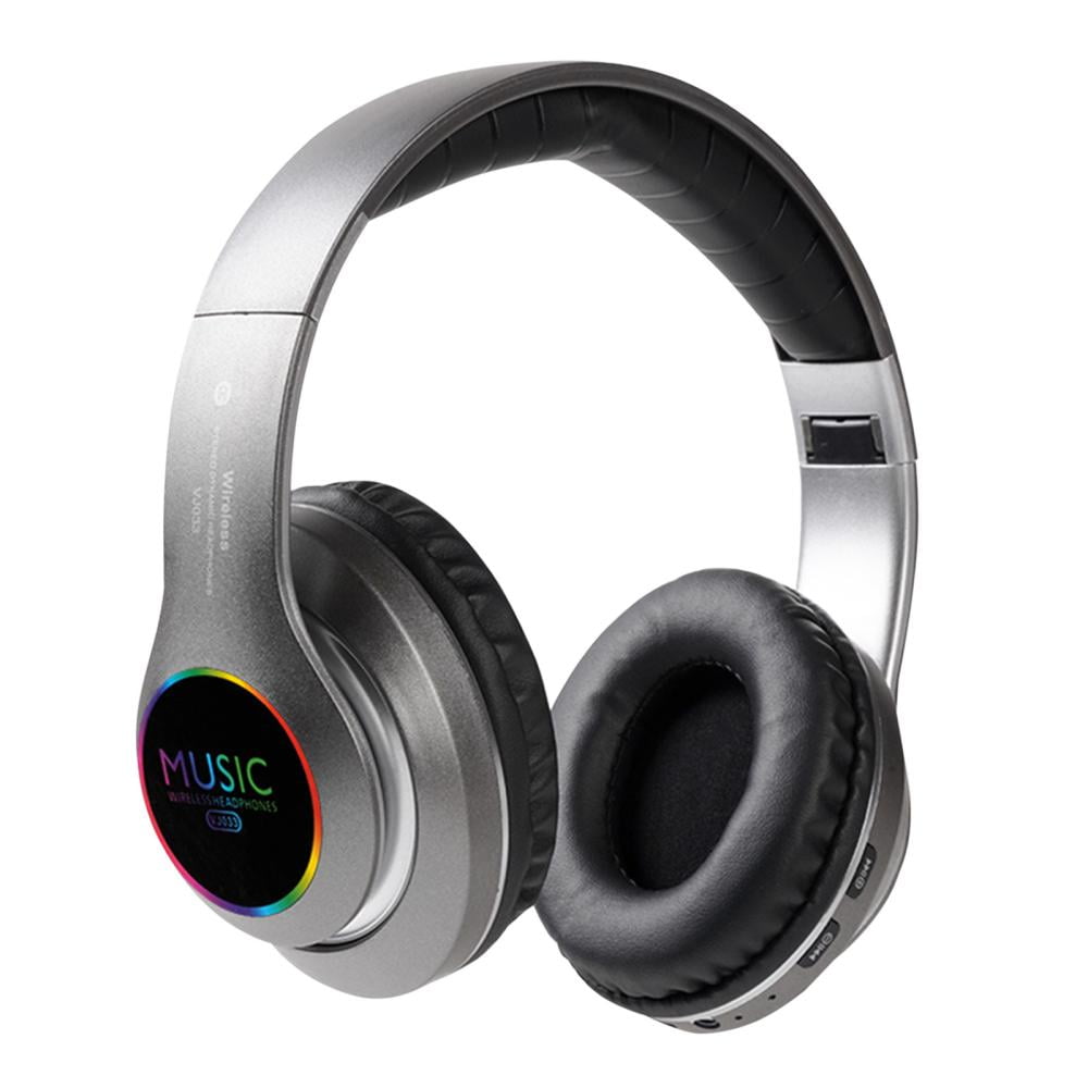 JOGZMZ Bluetooth Headphones Over-Ear with LED,Foldable Wireless and Wired Stereo Headset Micro ...