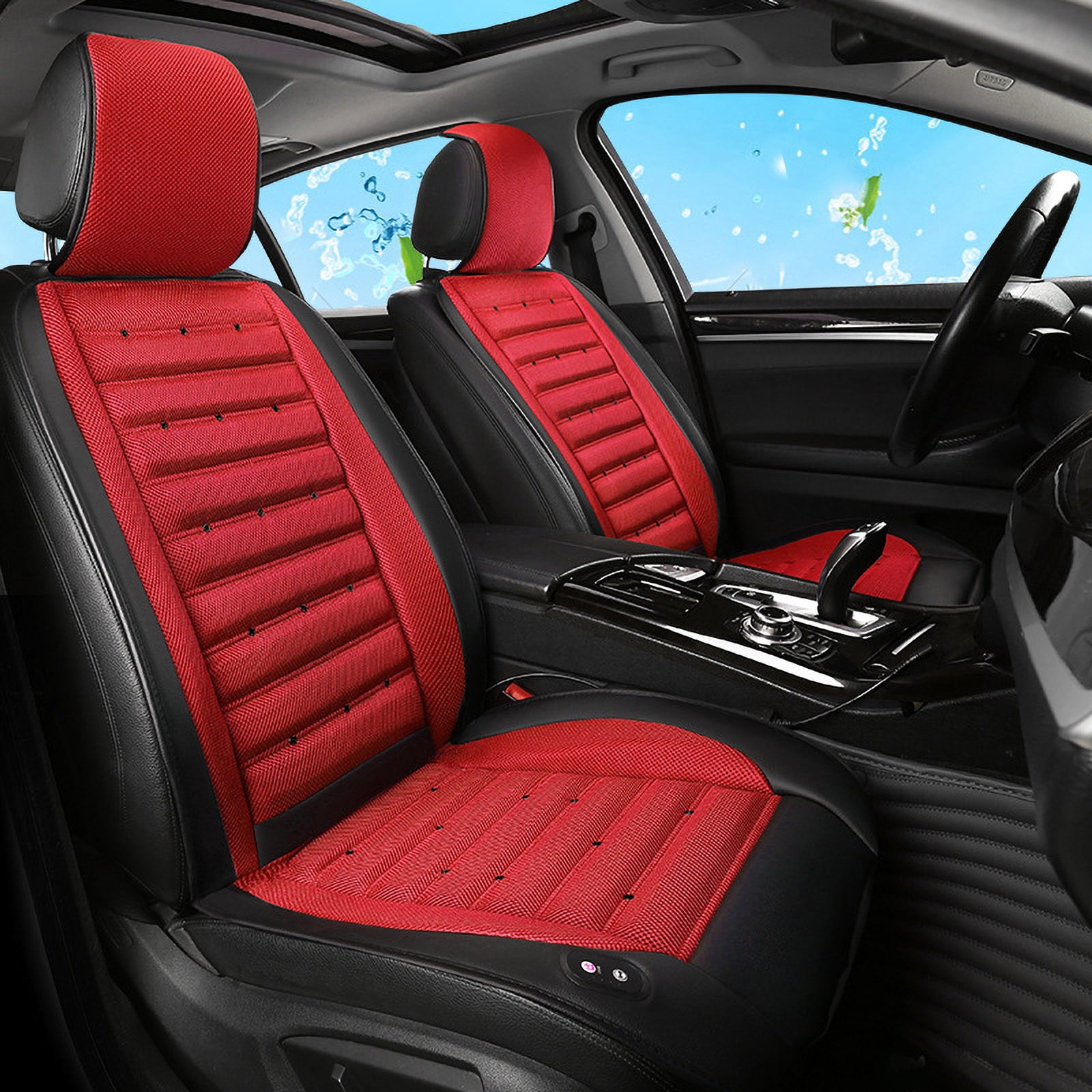 JOGZMZ Car Ventilation Seat Cushion 12V High-power Fan Refrigeration ...