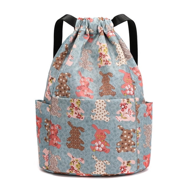 JOGZMZ Foldable Drawstring Backpack with Wet/Dry Separation, 35L ...