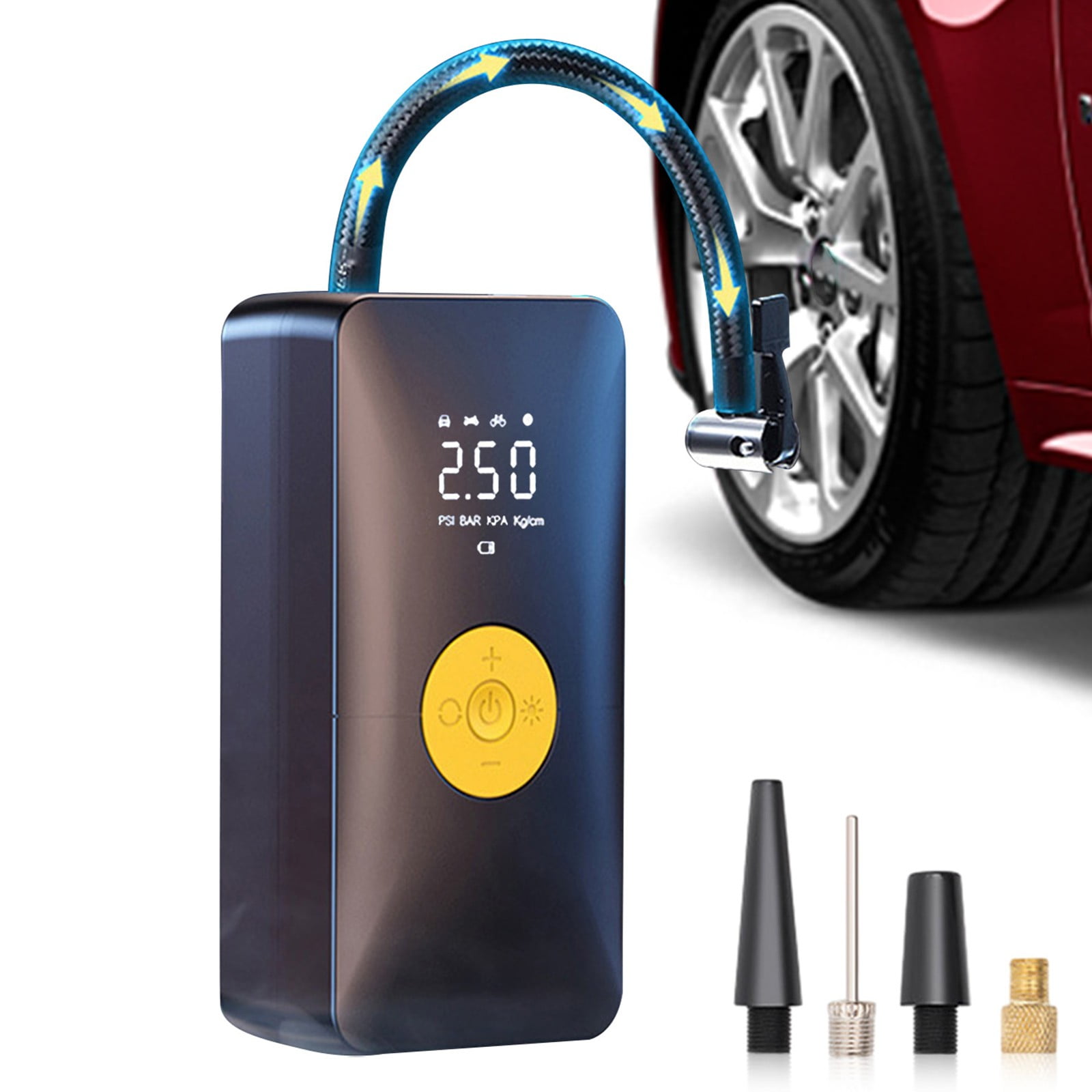 JOGZMZ Full Touchscreen New Vehicle Inflator Pump Home Portable ...