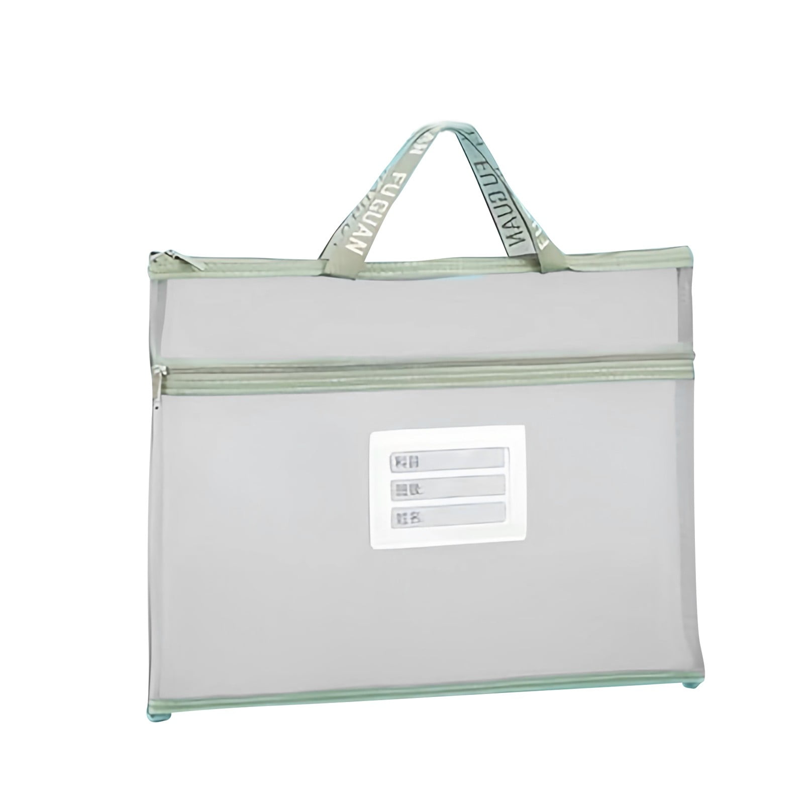 JOGZMZ Handheld Double Layer Mesh File Bag - A4 Subject Organizer ...