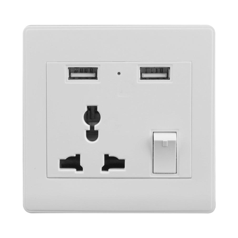 JOGZMZ Multi-functional 5-hole Universal USB Wall Outlet for Worldwide ...