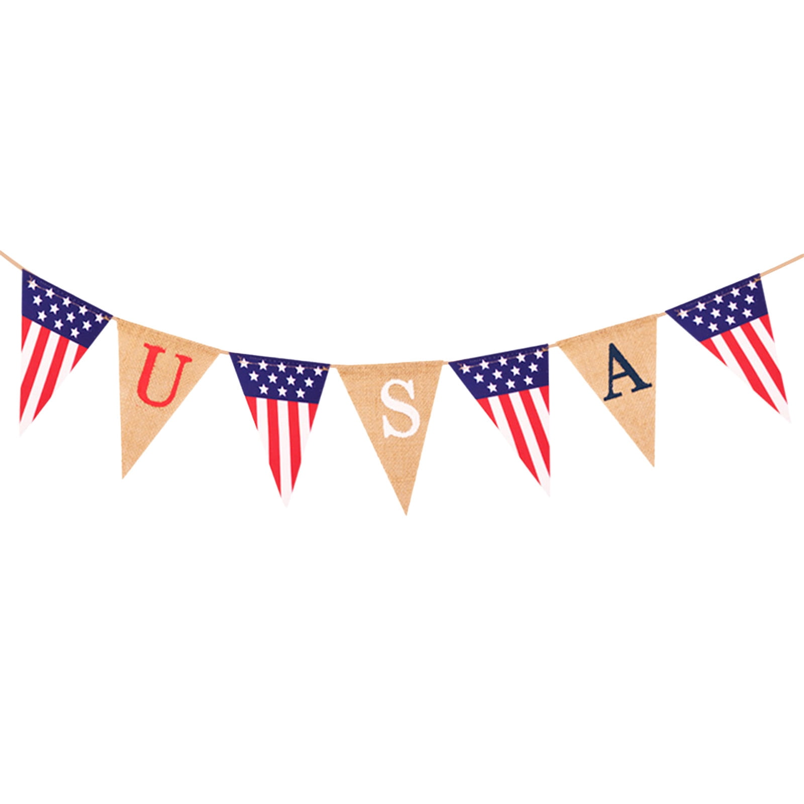 JOGZMZ Nylon Independence Day Party Banner - 5.91x7.87 Inch Red White ...