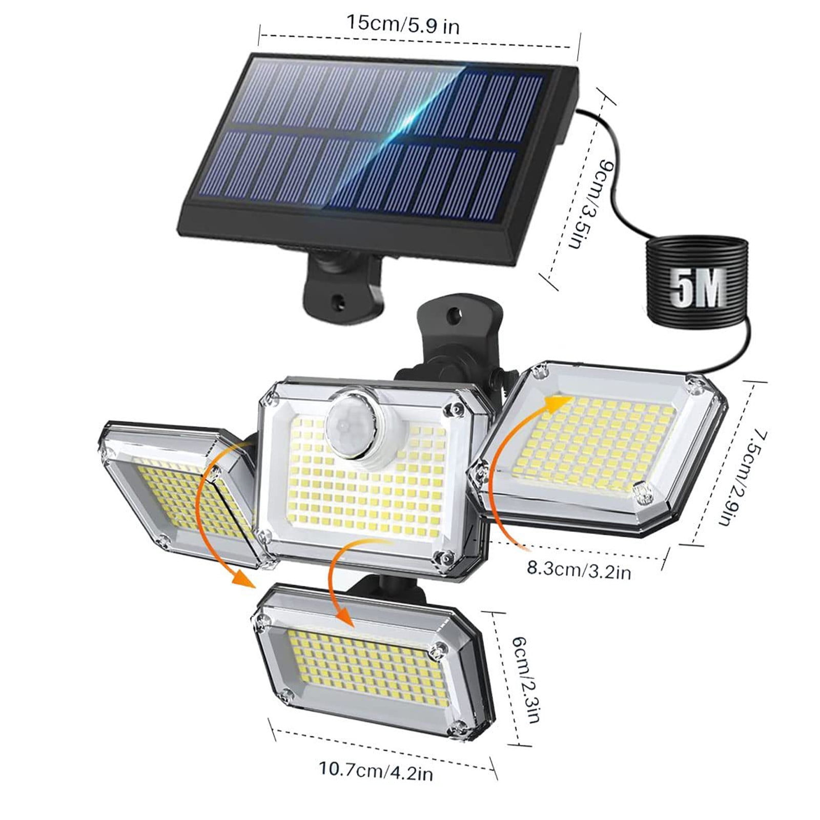 JOGZMZ Solar Lights Outdoor with Lights Reflector And 3 Lighting Modes ...