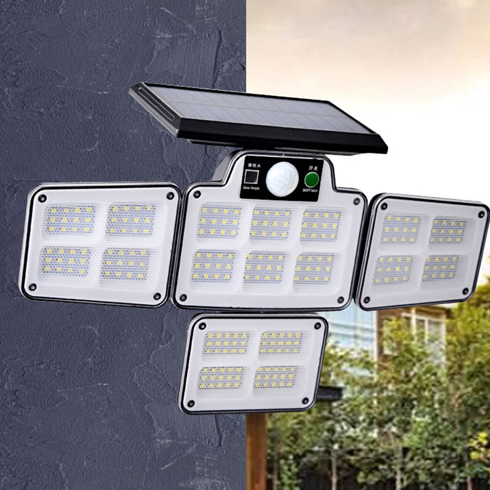 JOGZMZ Solar Street Light, IP65, Dusk to Da-wn with Motion Sensor LED ...