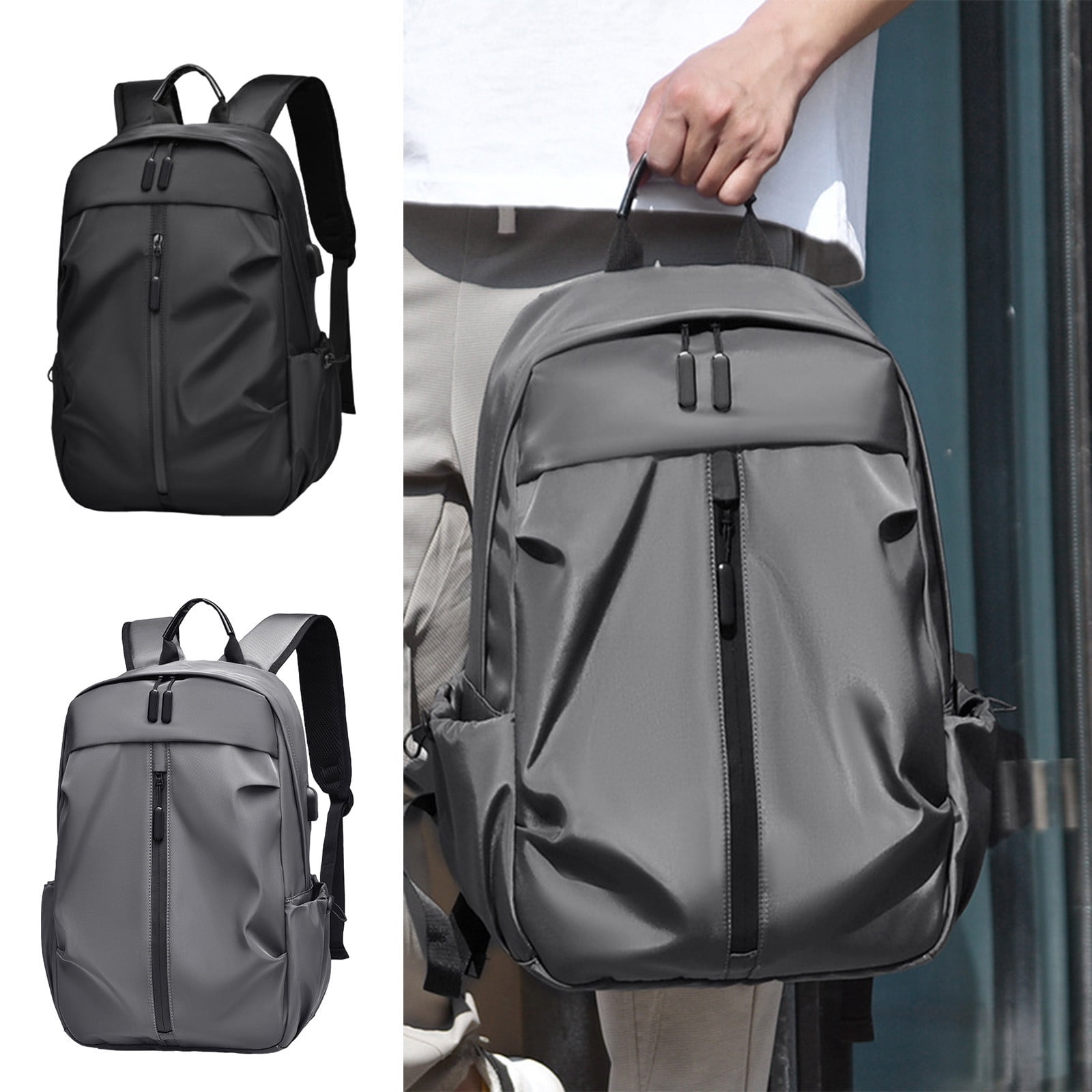 JOGZMZ USB Charging Laptop Backpack, 15.6 Inch Business Computer Bag ...