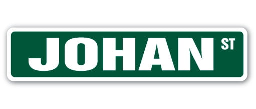 JOHAN Street Sign Childrens Name Room Sign | Indoor/Outdoor | 30" Wide ...