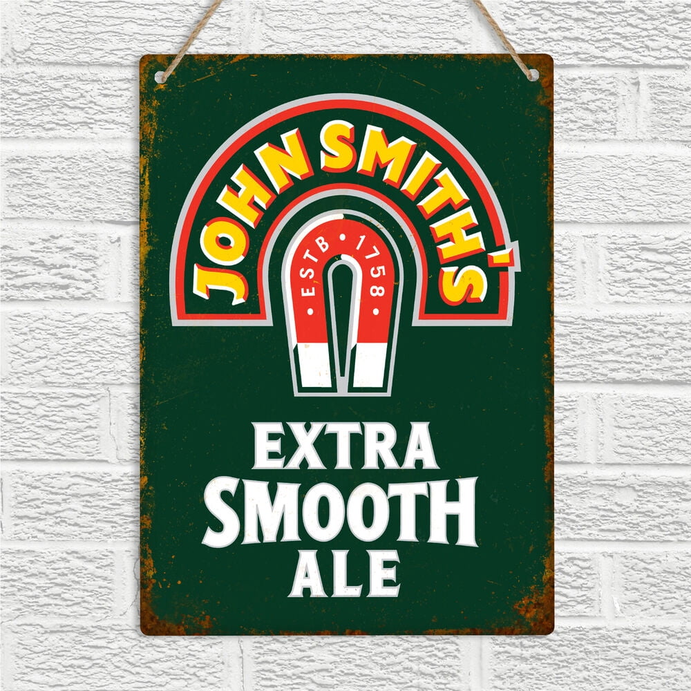 JOHN SMITHS Vintage Retro Style Metal Wall Aluminum Sign Plaque Ale ...