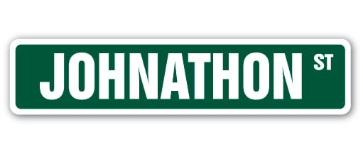 JOHNATHON Street Sign Childrens Name Room Sign | Indoor/Outdoor | 36 ...