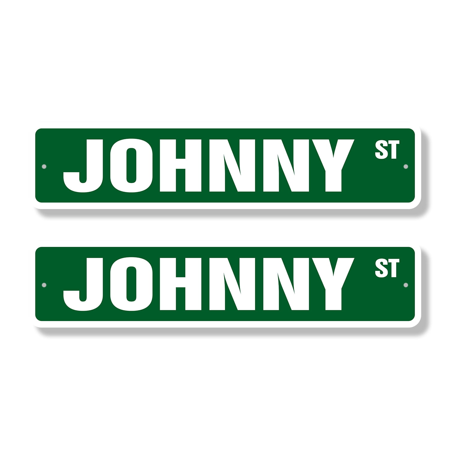 JOHNNY Classic Street Sign (2 Pack) Childrens Name Room Sign Road Sign ...