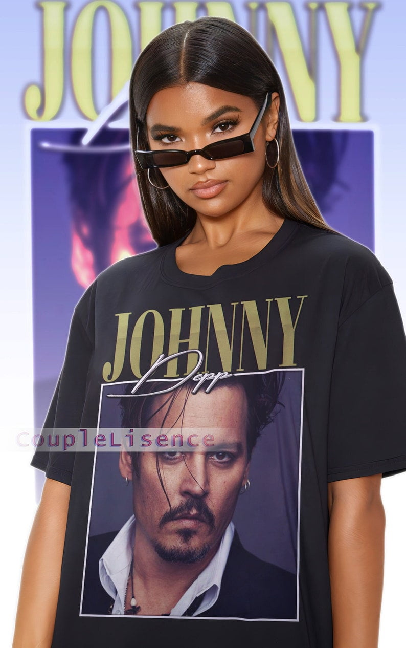 JOHNNY DEPP Vintage Shirt | Johnny Depp Homage Fan Tees | Johnny Depp ...