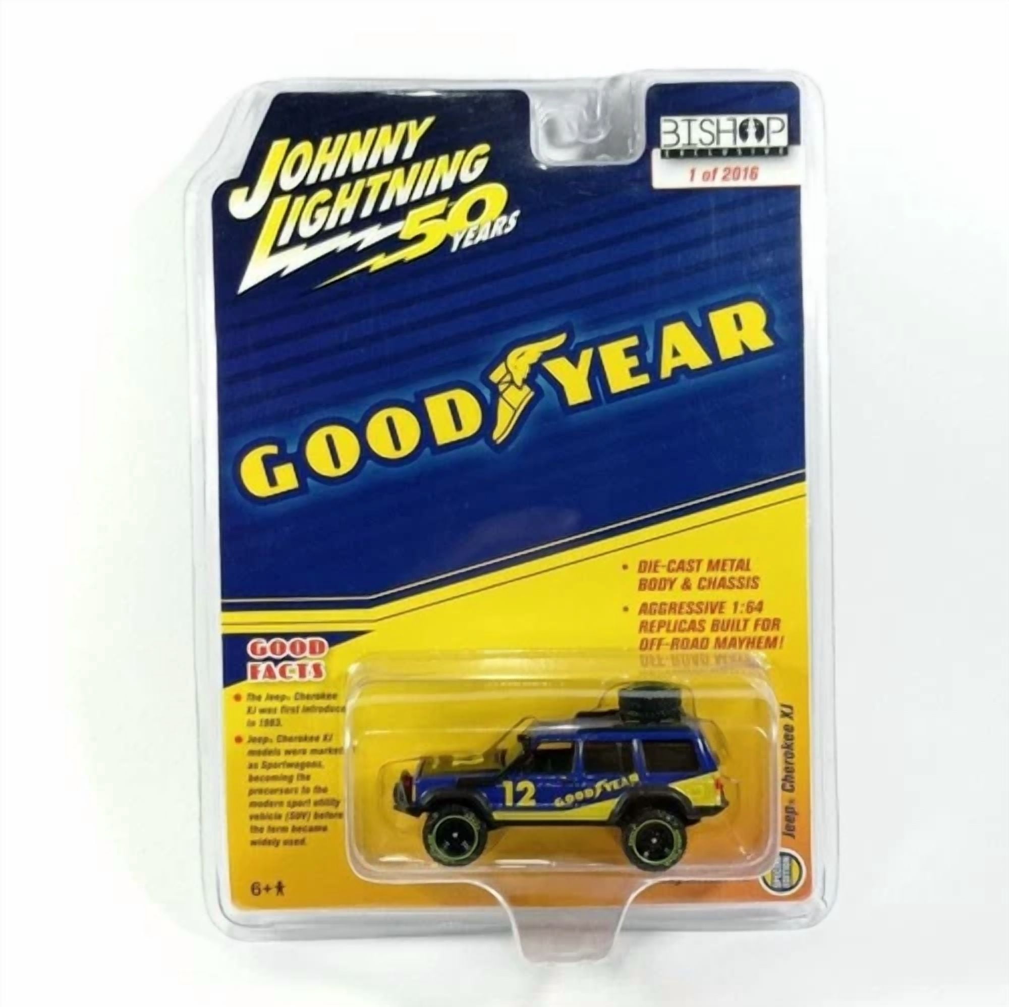 JOHNNY LIGHTNING 50th YEARS BISHOP JEEP CHEROKEE XJ GOODYEAR - Walmart.com