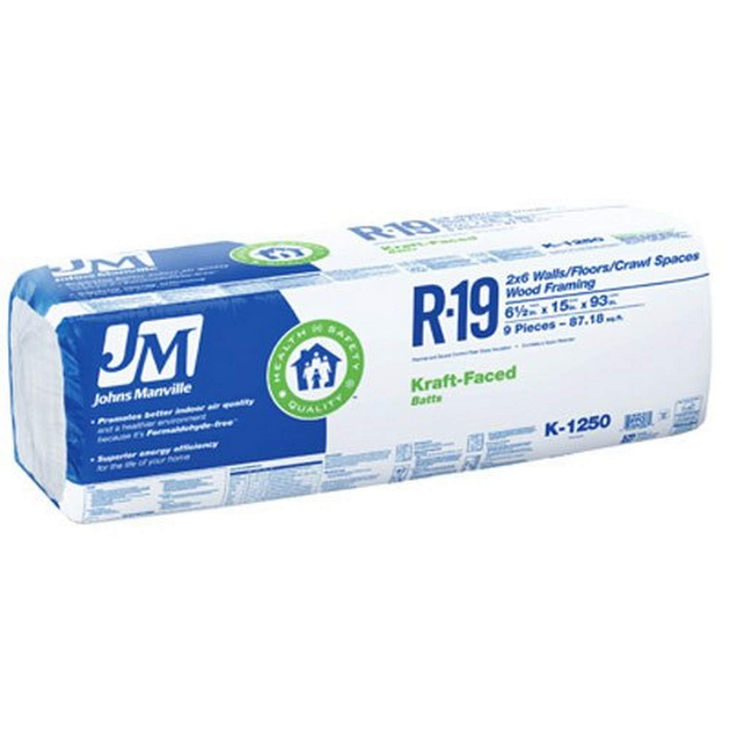 JOHNS MANVILLE INTL 90005453 R19 15" x 93" Kraft Battery - Walmart.com