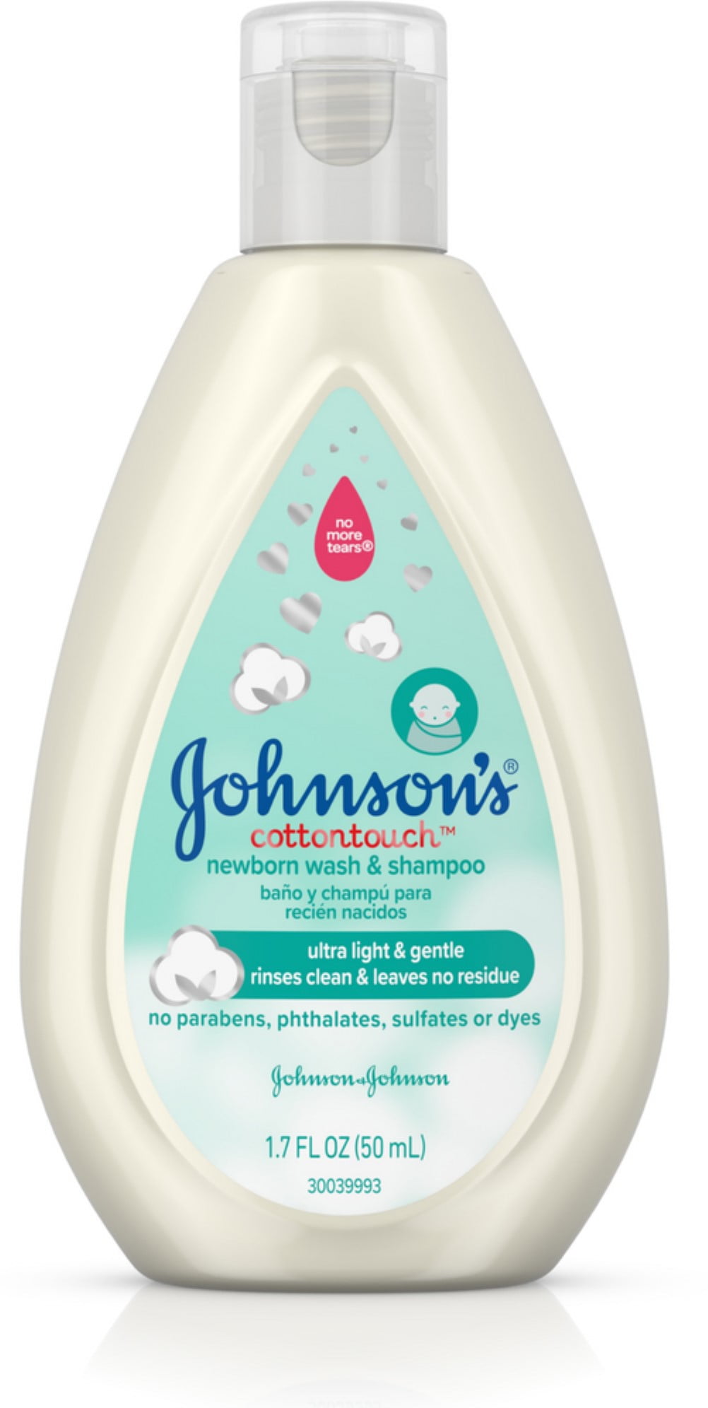 JOHNSON'S Cotton Touch Newborn Baby Wash & Shampoo, Made with Real ...