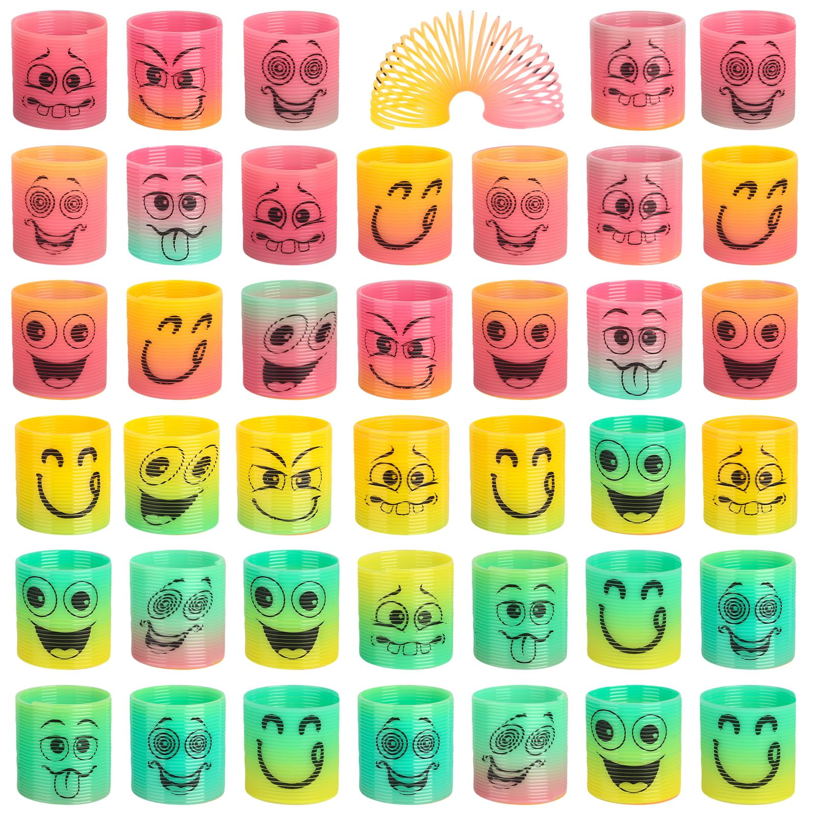 JOHOUSE Mini Magic Spring, 40 PCS Rainbow Coil Spring Toy Fun Goodie ...