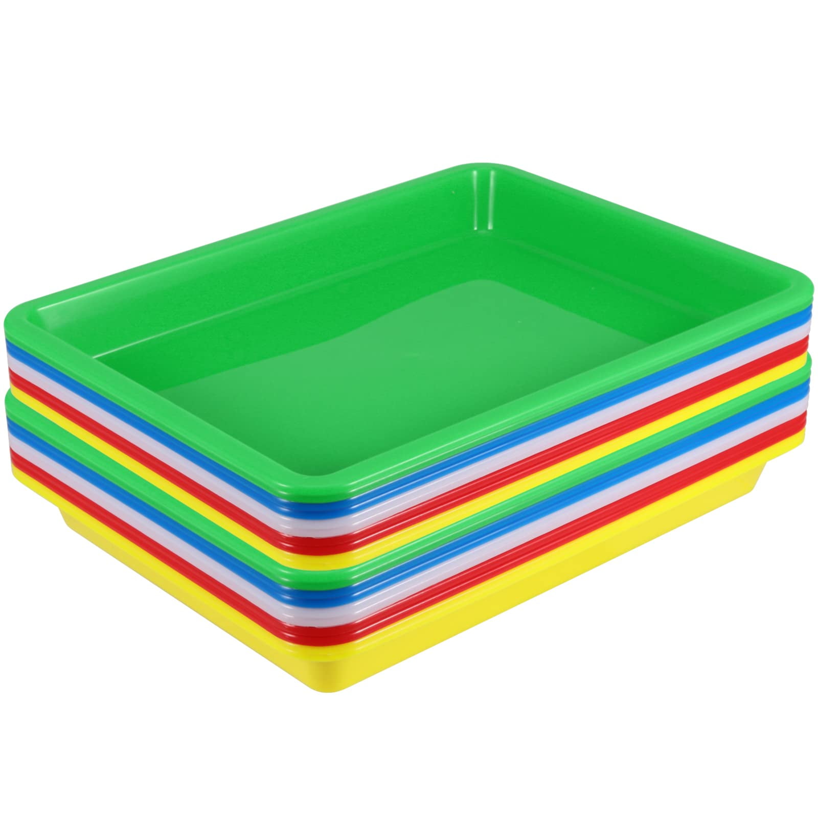 JOIKIT 20 Pack 10.8 EC36 x 8.3 Inch Multicolor Plastic Art Trays, Art ...