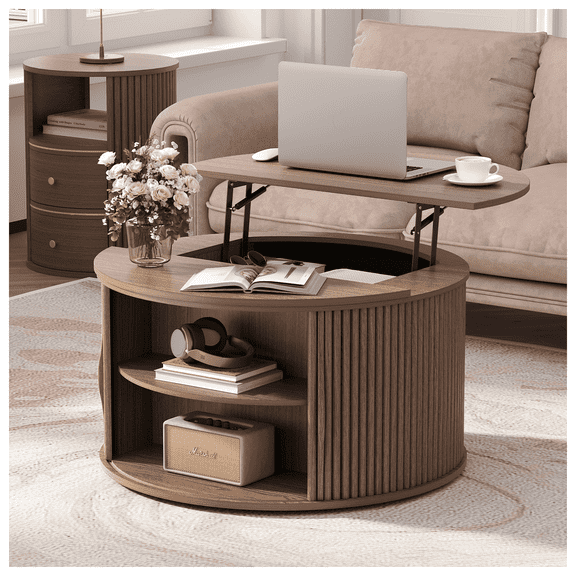 Ameriwood Glyndon Wrap-Around Sofa Accent Tables, White Oak - Walmart.com