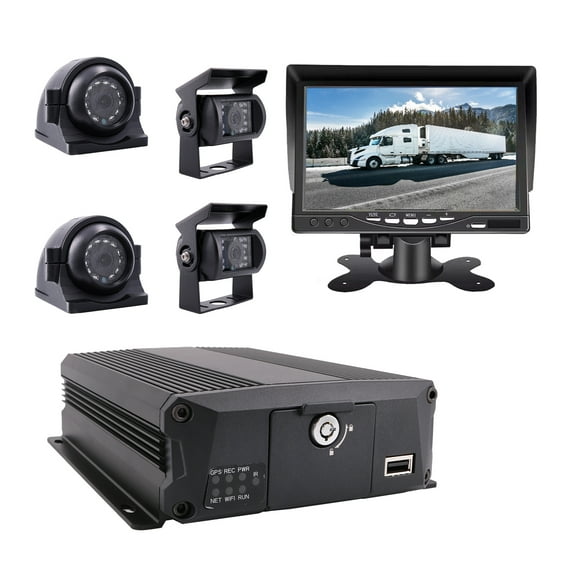 JOINLGO 4 Channel 1080P GPS Track Truck Camera System Loop Record Video ...