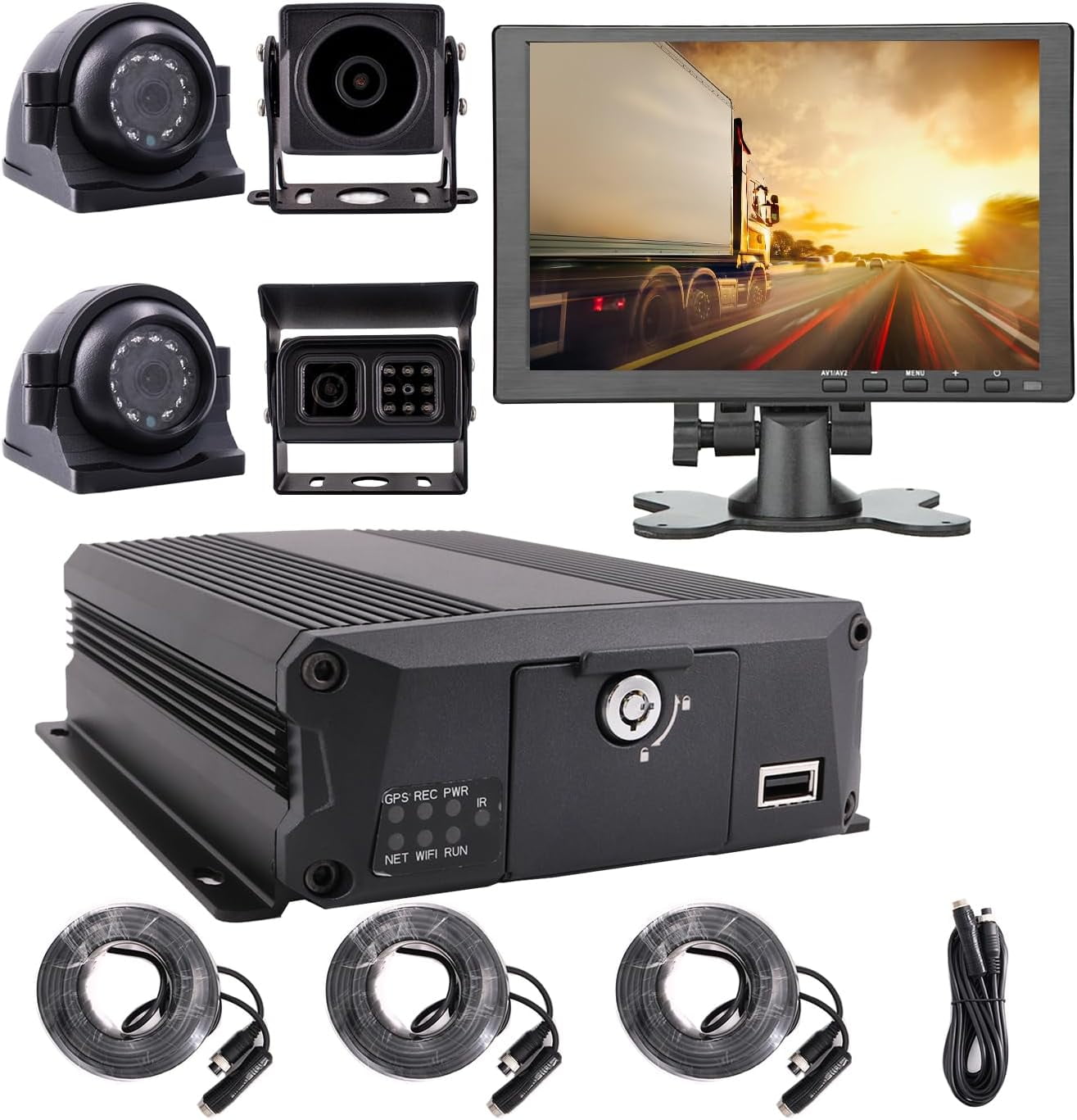 JOINLGO 4 Channel H.264 2.0MP 1080P AHD Mobile Vehicle Car DVR MDVR ...