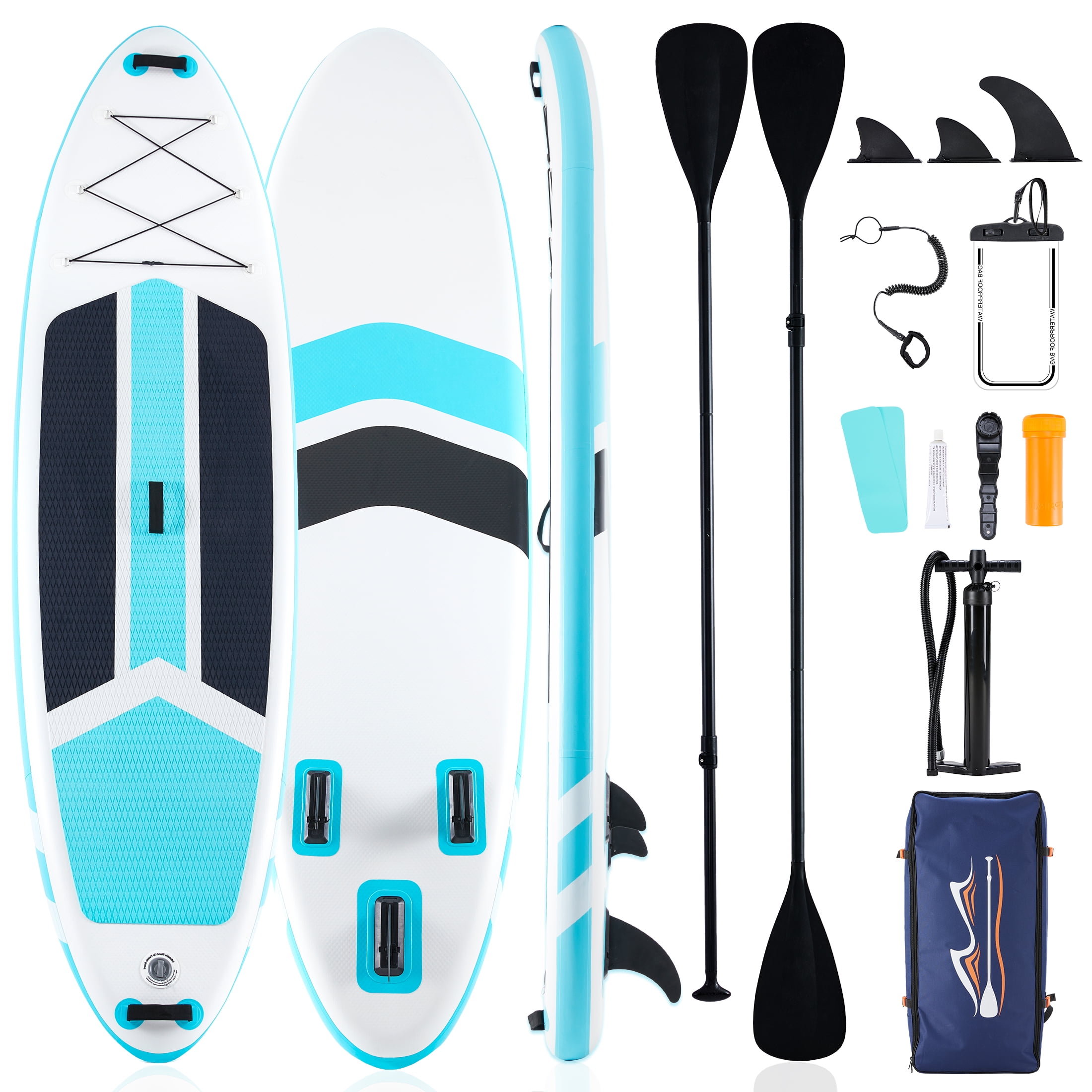 JOINSUN 10'6" Inflatable SUP Board Kit with Wide Anti-Slip Deck for All ...