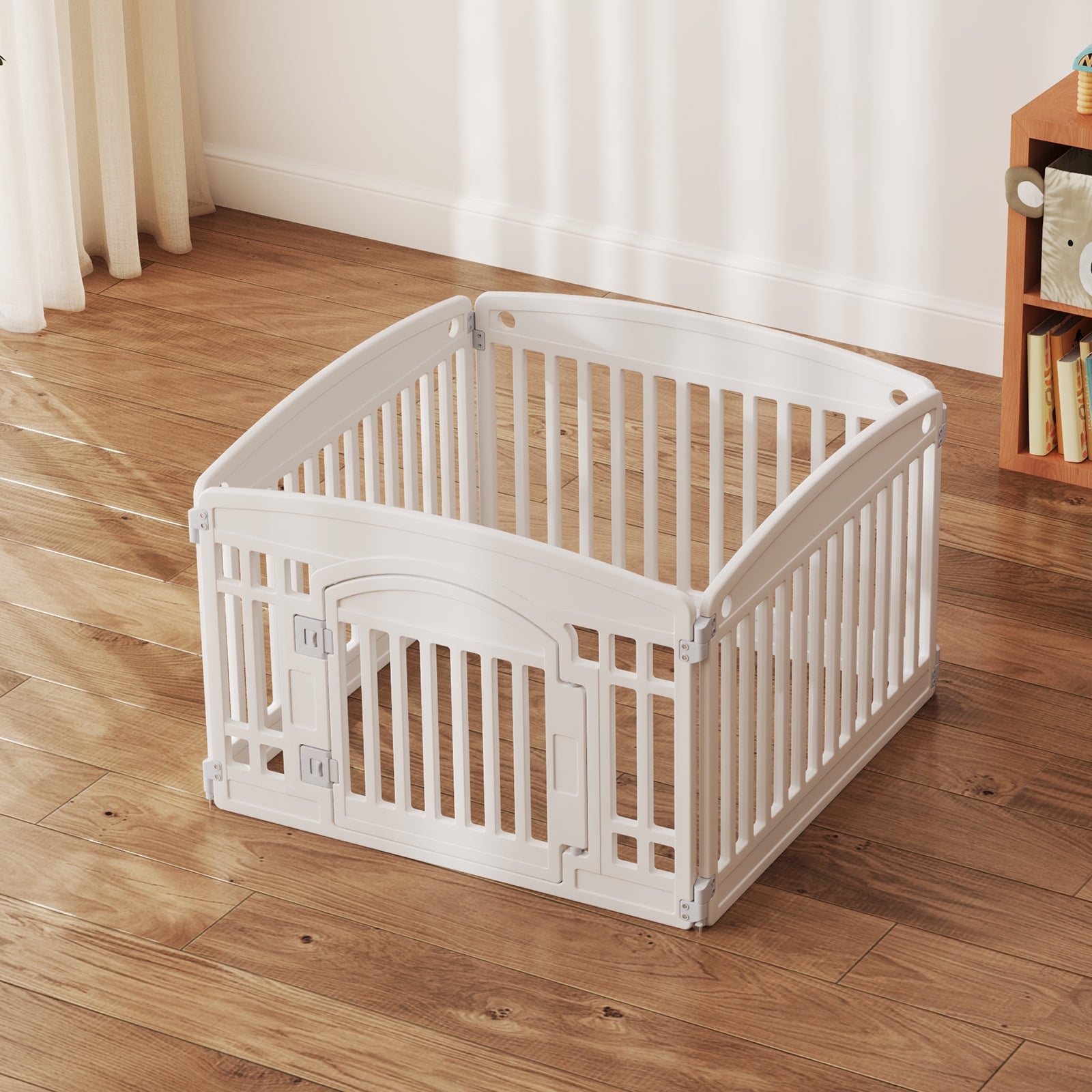 JOINSUN 24-Inch 4-Panel Modern Foldable Dog Playpen for Indoors ...