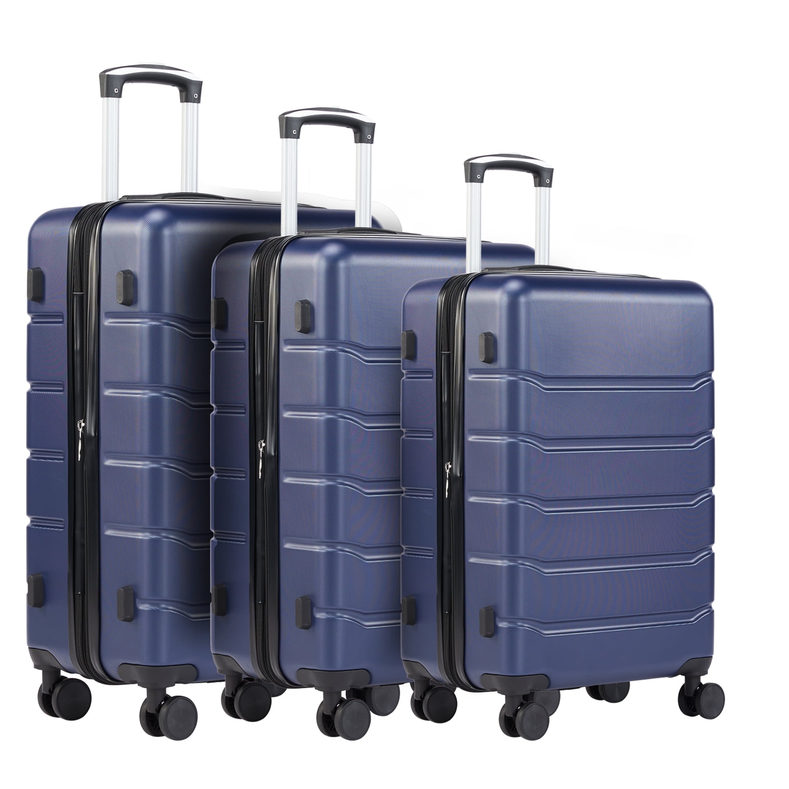 JOINSUN 3-Piece Luggage Sets, Hard Shell ABS Suitcases with Double ...
