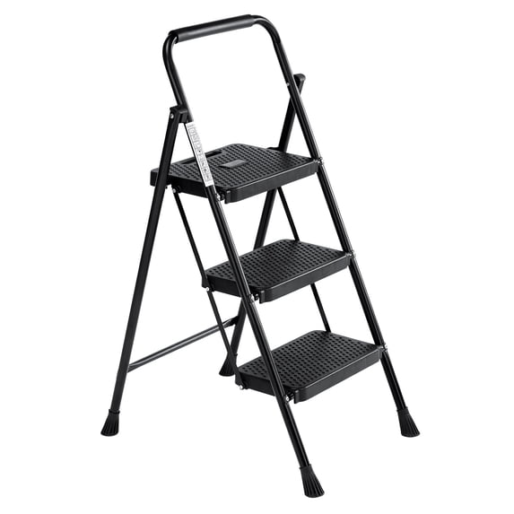 JOINSUN 3 Step Ladder, Lightweight Folding Step Stool, Anti-Slip Pedal ...