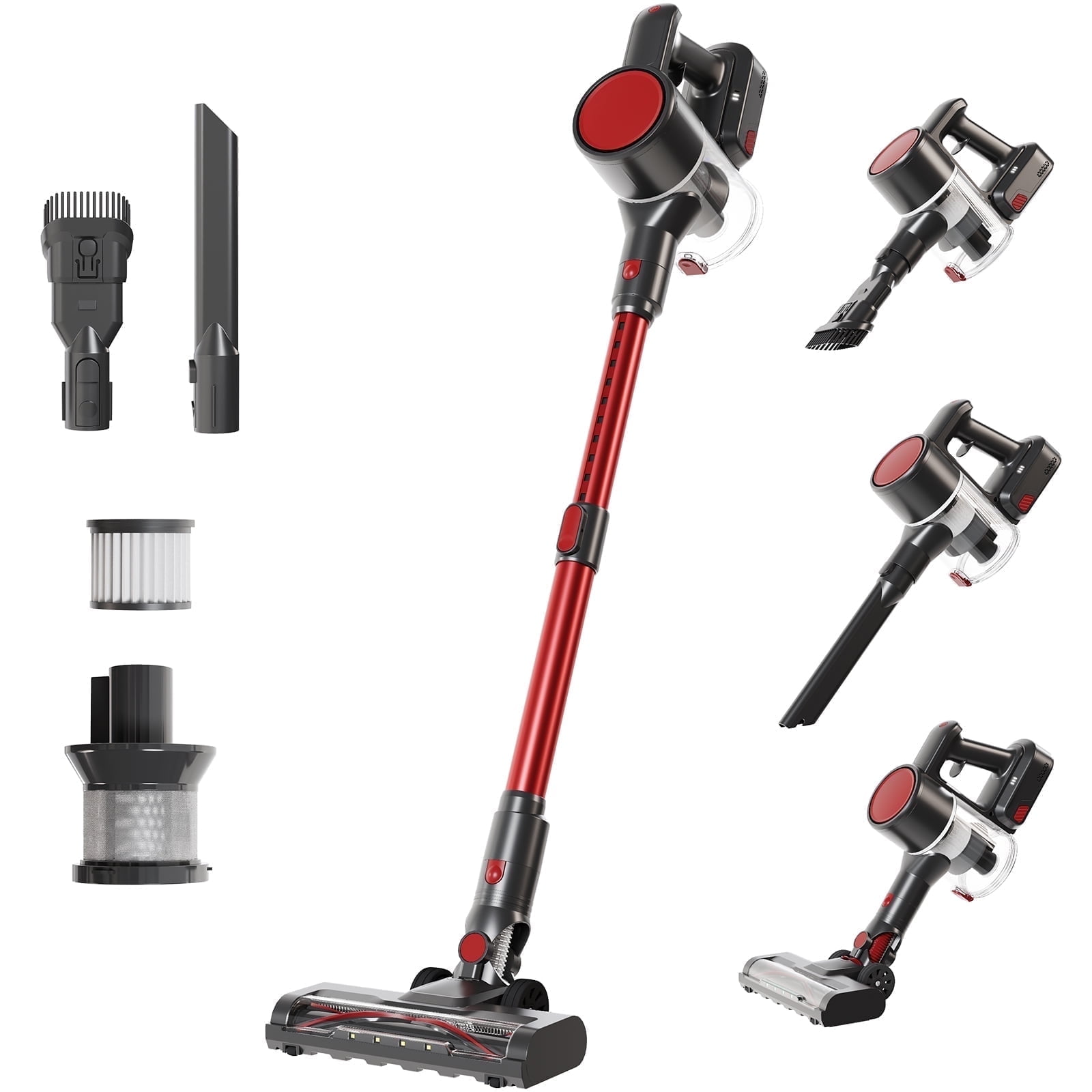 SUMELL 3-in-1 Cordless Stick Vacuum Cleaner, Lightweight with LED ...