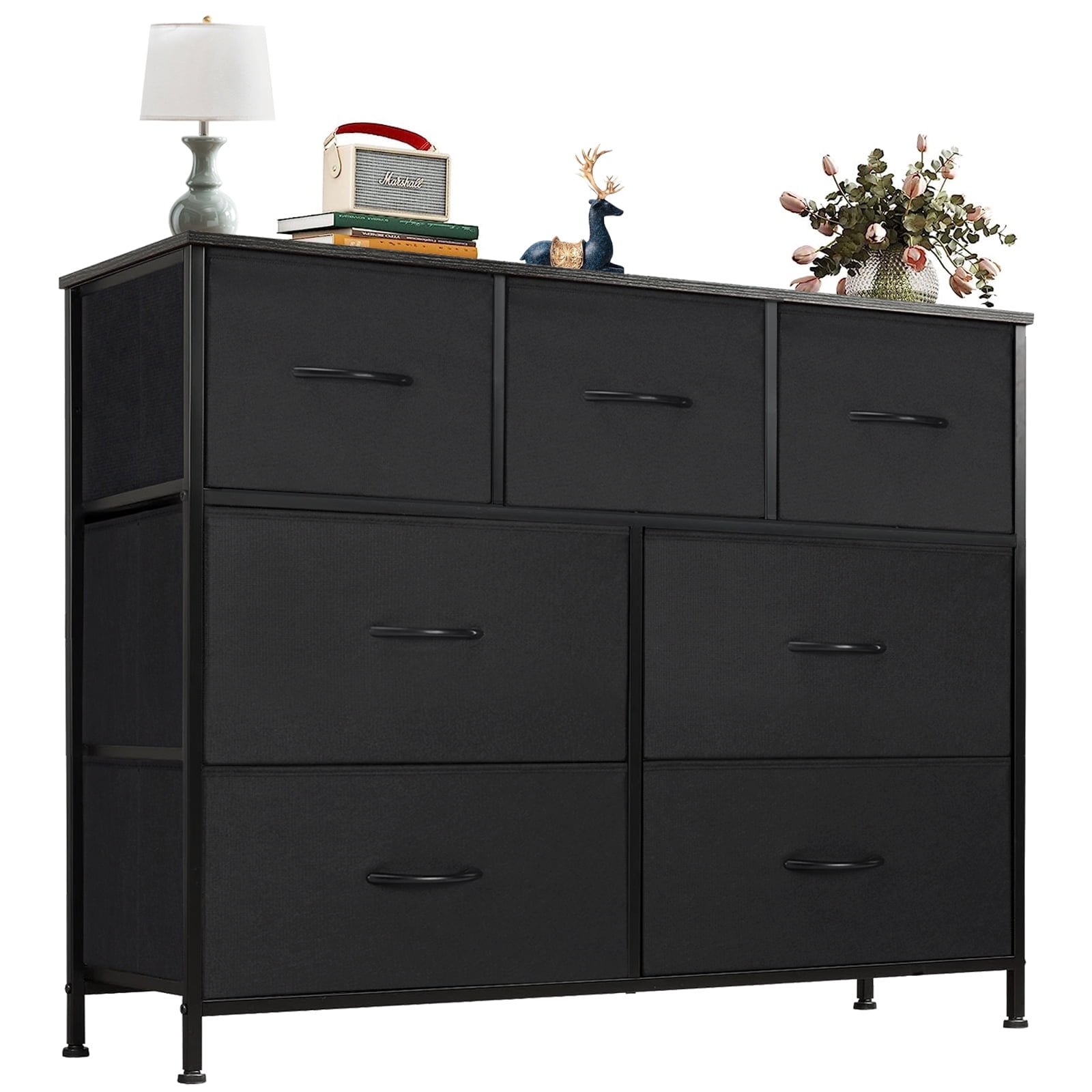 JOINSUN 7 Drawer Dresser, Fabric Storage Tower with Sturdy Steel Frame ...