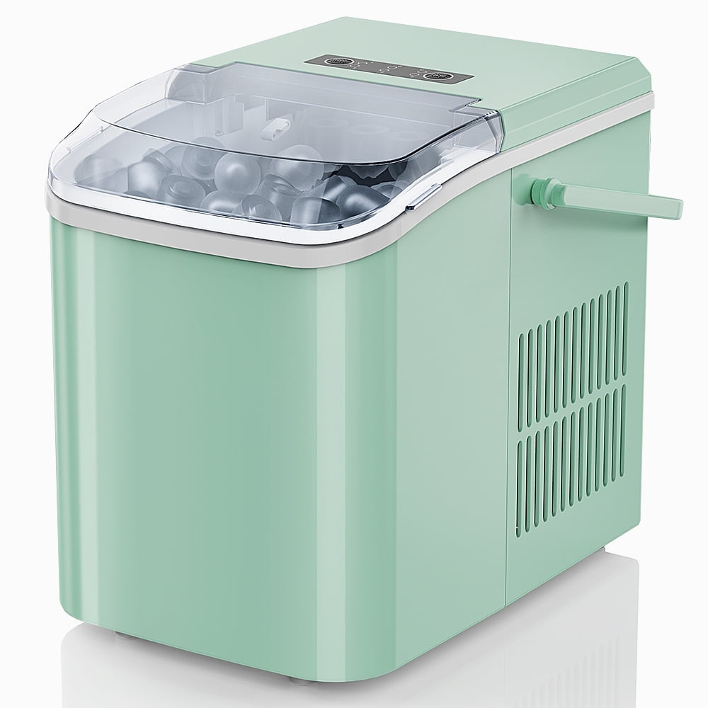 JOINSUN Countertop Ice Maker with Handle, 9 Cubes in 6 Mins, 26.5lbs ...