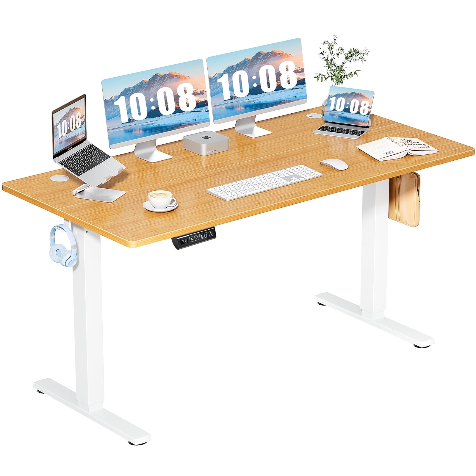 MCQ Electric Adjustable Height Standing Desk with 2 Splice Board for ...