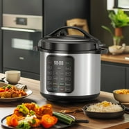 Midea Stainless Steel Electric 5.3 Qt Pressure Cooker, 7-in-1 Easy ...