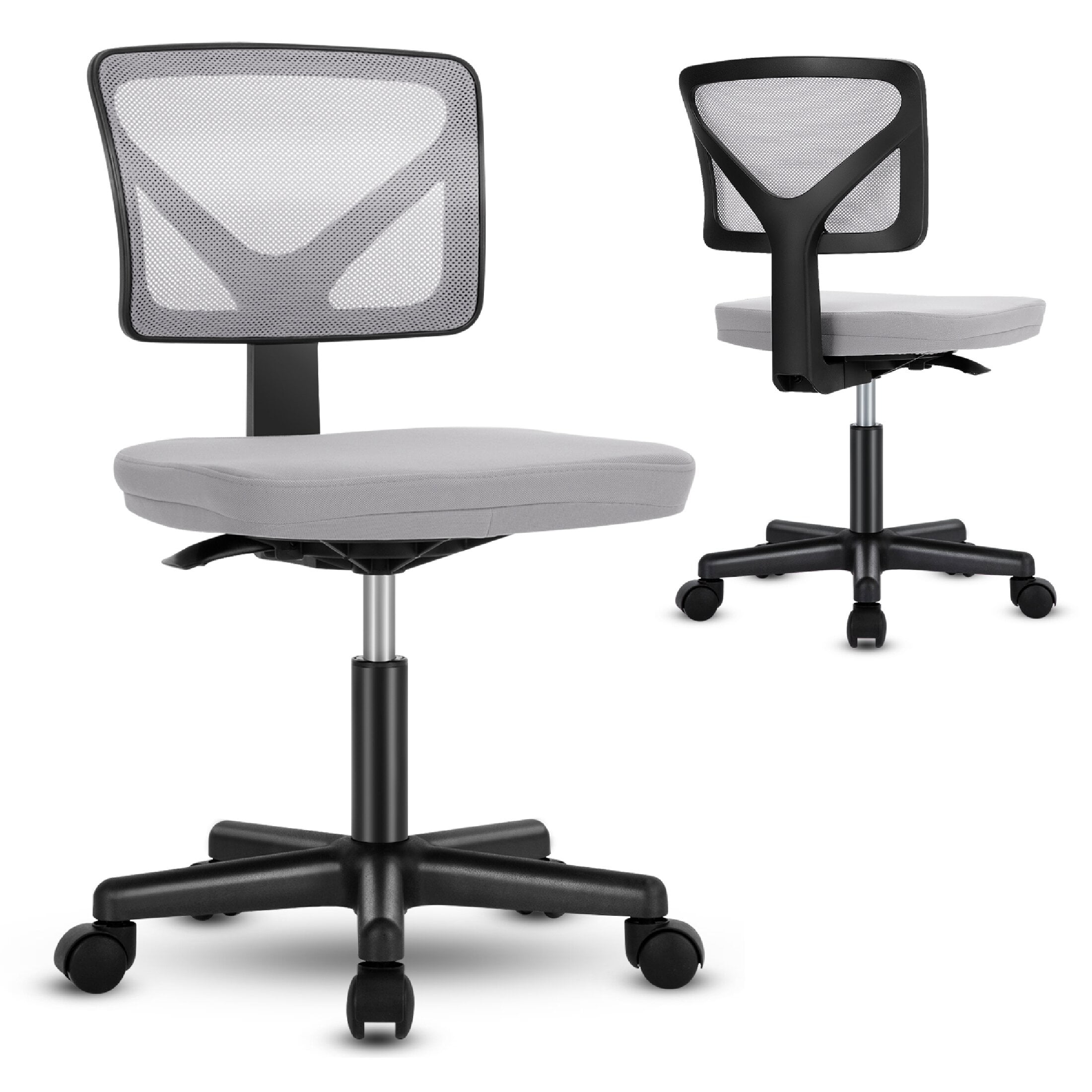 JOINSUN Ergonomic Low-Back Mesh Rolling Work Swivel Chairs with Wheels ...