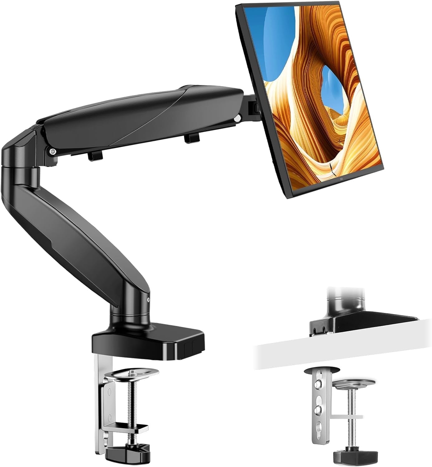 JOINSUN Single Monitor Mount for Wide 15 to 27 Inch Screen, Fits 4.4 to ...