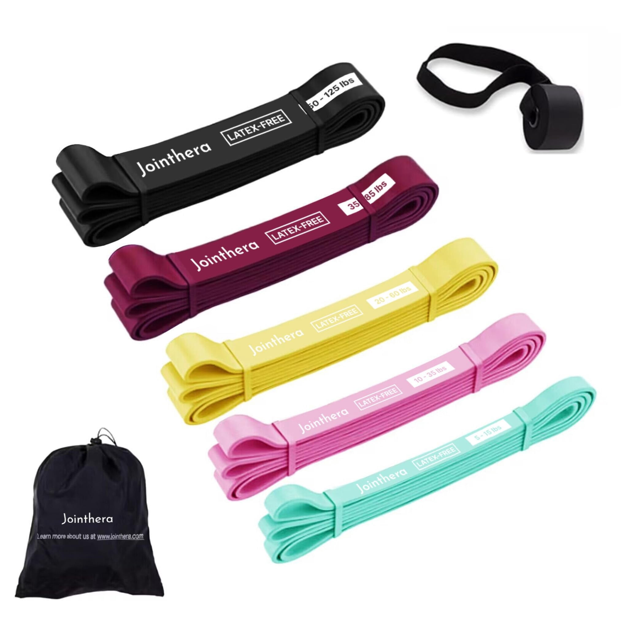 JOINTHERA Premium Latex Free Resistance Bands for Working Out - Set of ...
